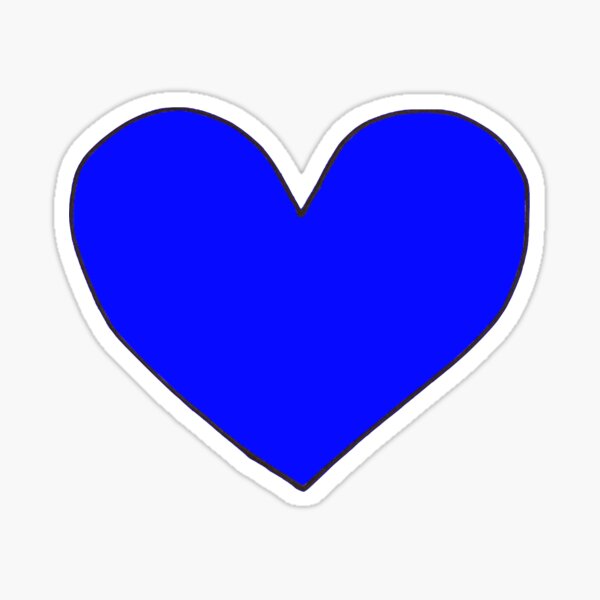 "Blue Heart" Sticker for Sale by rcassway03 | Redbubble