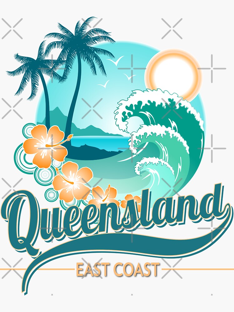 "Queensland" Sticker for Sale by RevolutionKing | Redbubble