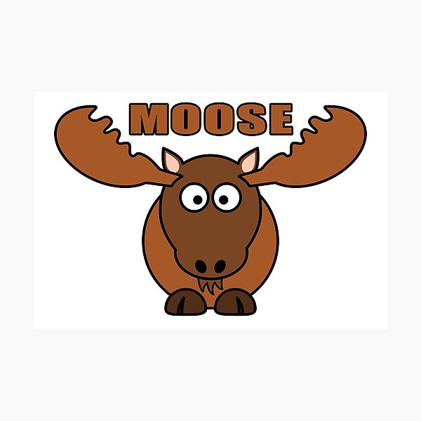 "CARTOON MOOSE. FUN, FUNNY, COMIC, JOKE, LAUGH." Photographic Print by ...