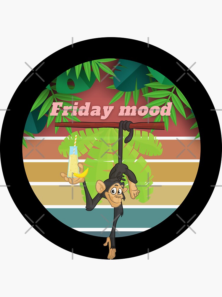 "Friday mood party" Sticker for Sale by Q-and-K-Rebels | Redbubble