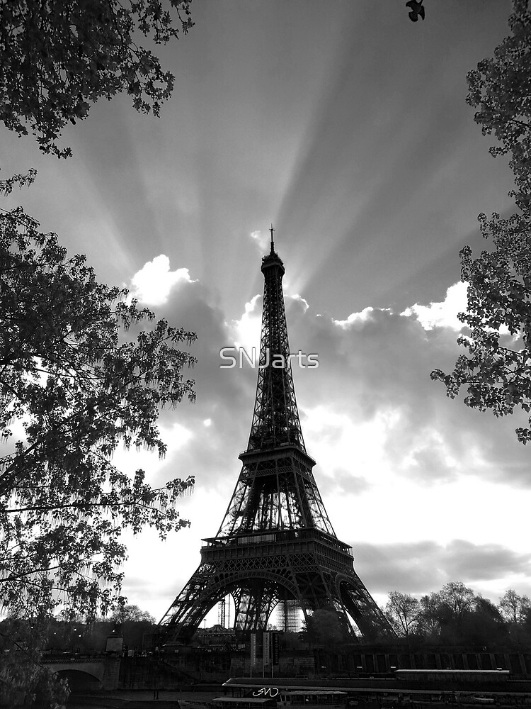 Póster «SNJ-Today Paris-La Tour Eiffel y el pájaro volador-Versión en ...
