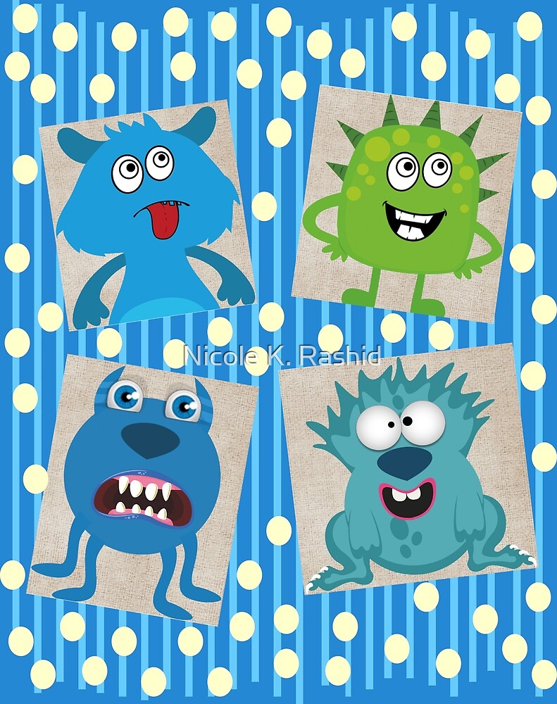 "Polka-dot Monsters" by Nicole K. Rashid | Redbubble