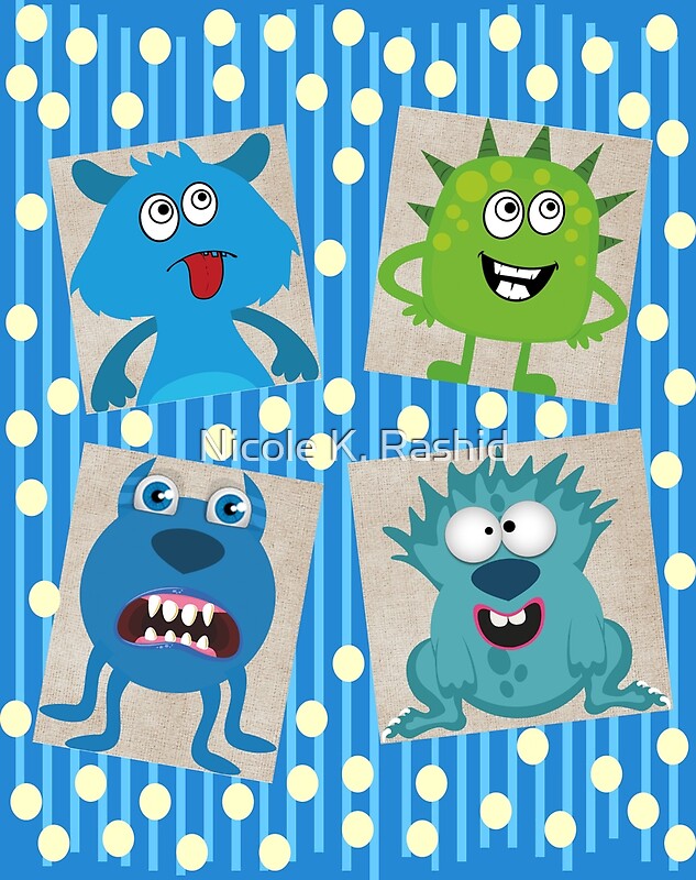 "Polka-dot Monsters" by Nicole K. Rashid | Redbubble