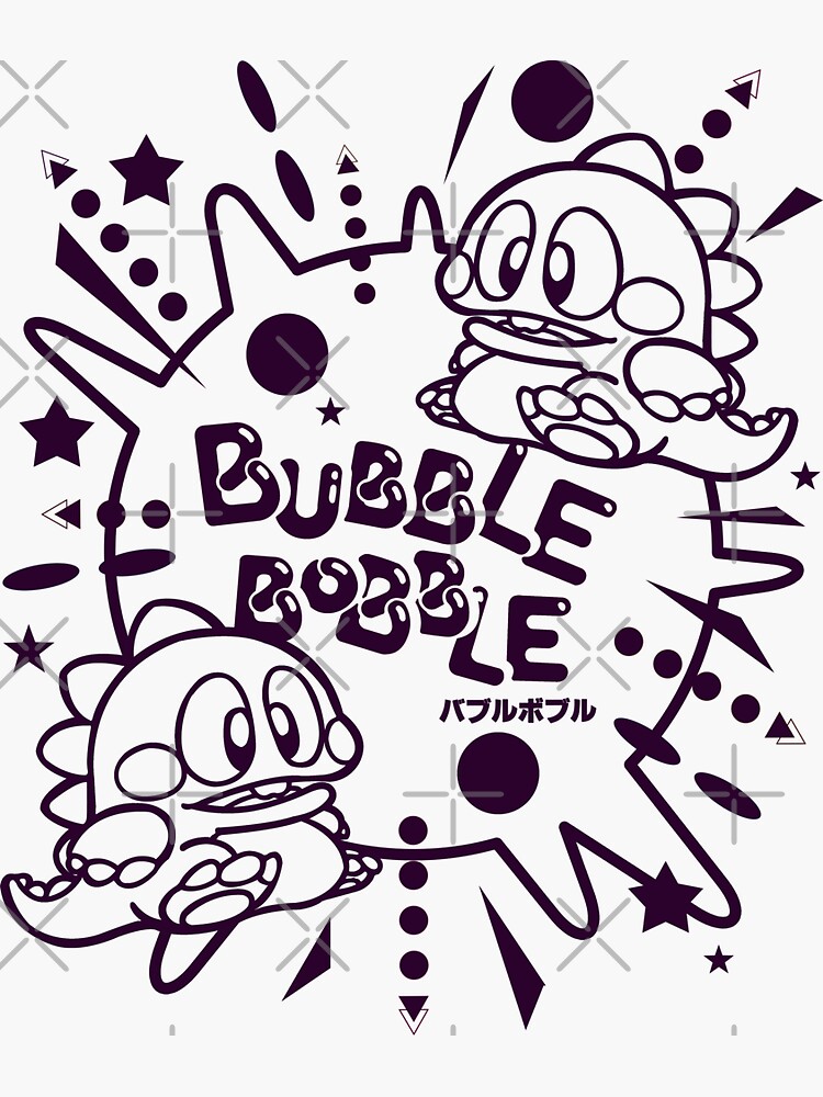 "Bubble Bobble" Sticker for Sale by Angelbeach | Redbubble