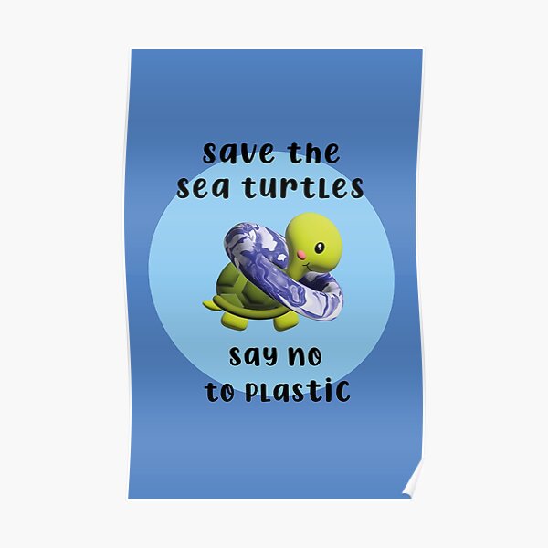 "3d illustration of a funny turtle in green tones with the text SAVE ...