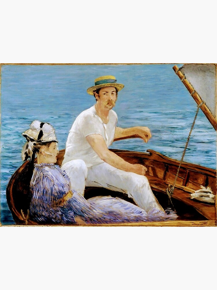 ""Boating" created in 1874 by French Artist Edouard Manet." Poster for ...
