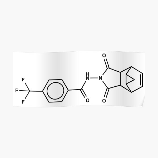 "Tecovirimat - structural formula" Poster for Sale by Girih | Redbubble