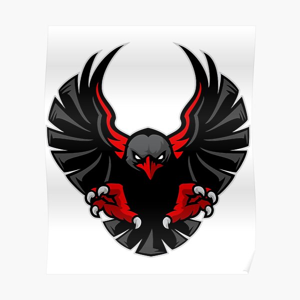 "Black and red eagle" Poster for Sale by daviddurants | Redbubble