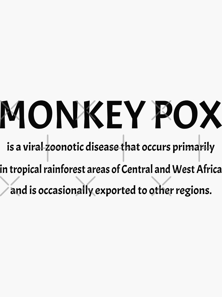 "Monkeypox Virus Definition Let's Prevent Monkeypox Quote" Sticker by ...