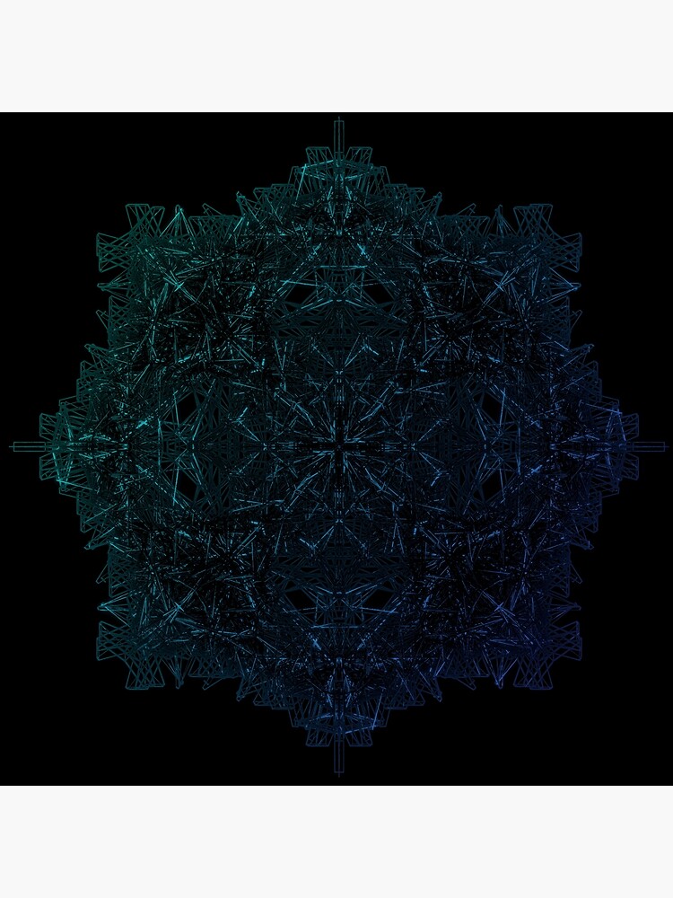 "Fractal wireframe cyan" Poster for Sale by IZ-MdVerz | Redbubble