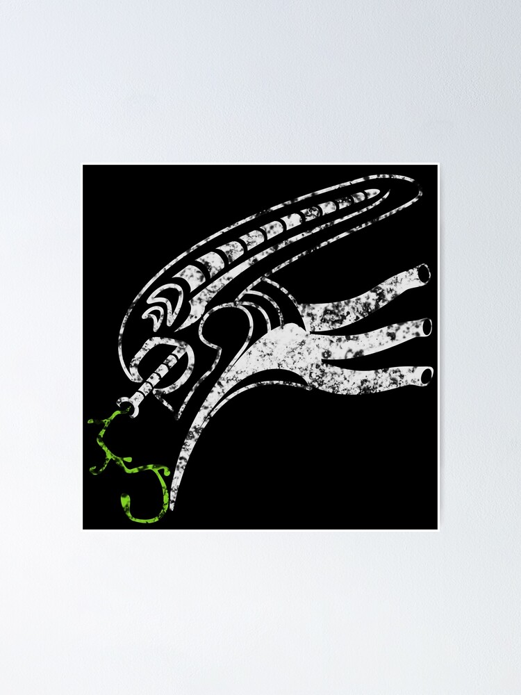 Póster «Alien Viking Prow Beast - Edición blanca y ácida» de ...