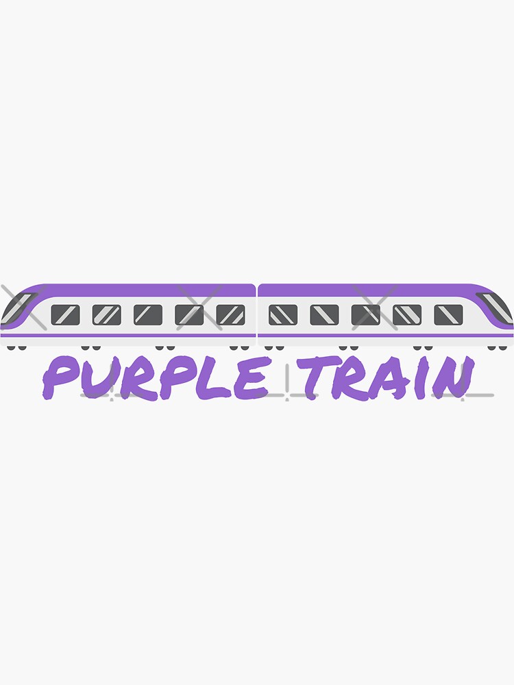 "Elizabeth Line Purple Train on Black" Sticker for Sale by LoloTrends ...