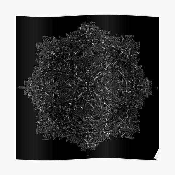 "Fractal wireframe black and white" Poster for Sale by IZ-MdVerz ...