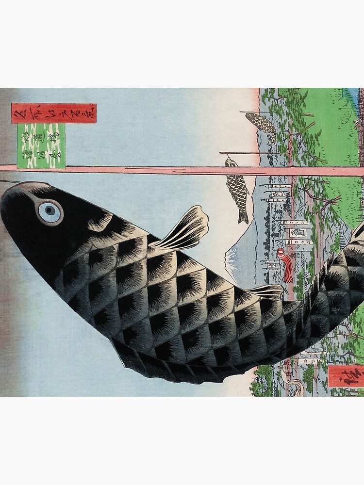 "Carp Banners Vintage Ukiyo-e Japanese Art" Tapestry by VintageArchive ...