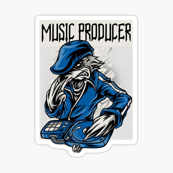 "Music producer: Perfect attire for the studio!" Sticker for Sale by ...