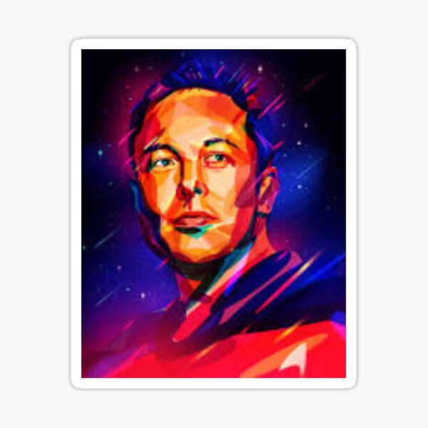 "Galaxy Elon Musk " Sticker by ErfBranding | Redbubble