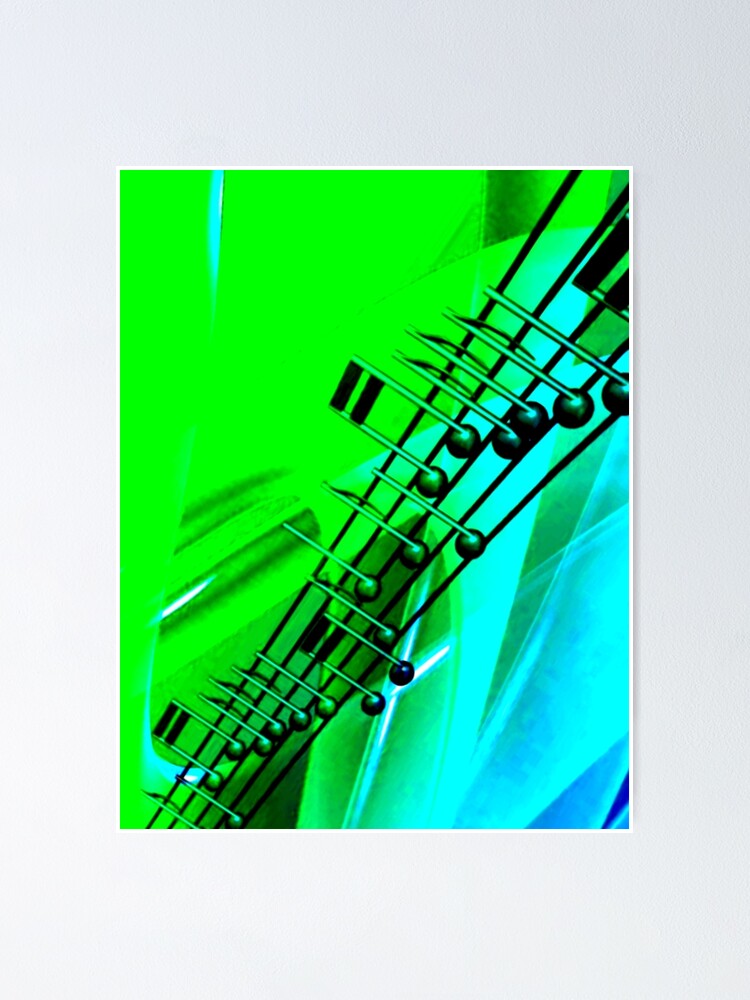 "Green Musical Notes" Poster for Sale by LeisureLane22 | Redbubble