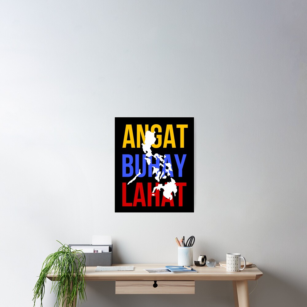 "Angat Buhay lahat, Philippine map" Poster by efenem | Redbubble
