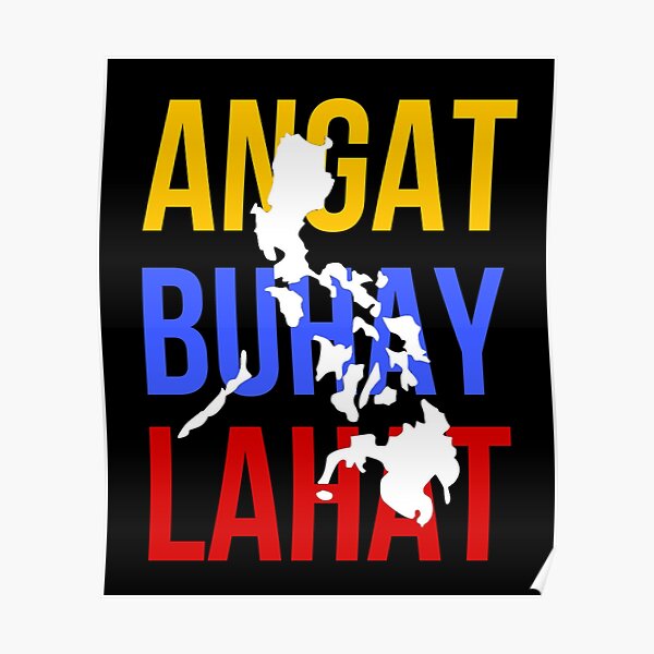 "Angat Buhay lahat, Philippine map" Poster by efenem | Redbubble