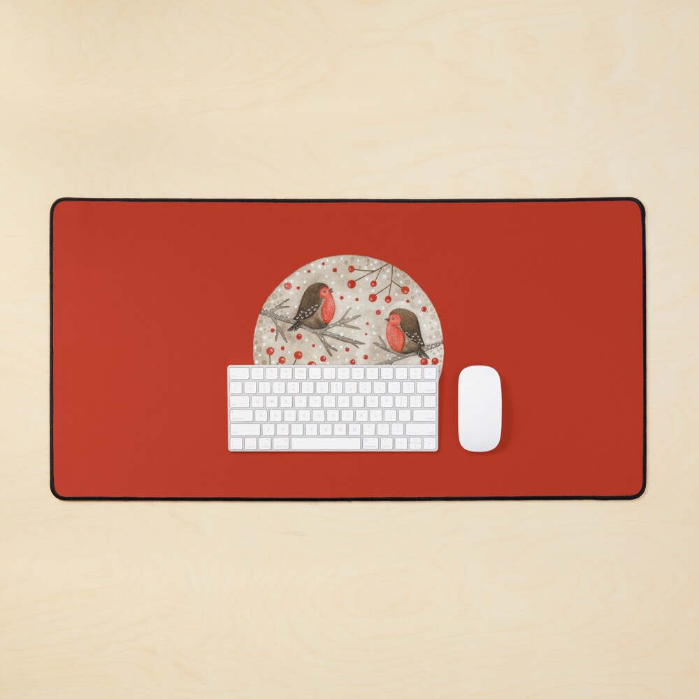 "Robins and red berries" Sticker for Sale by Laorel | Redbubble
