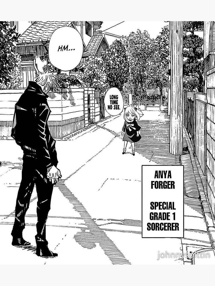 Sticker « Anya Vs Gojo Meme Spy x Family Meme T-shirt Jujutsu Kaisen ...