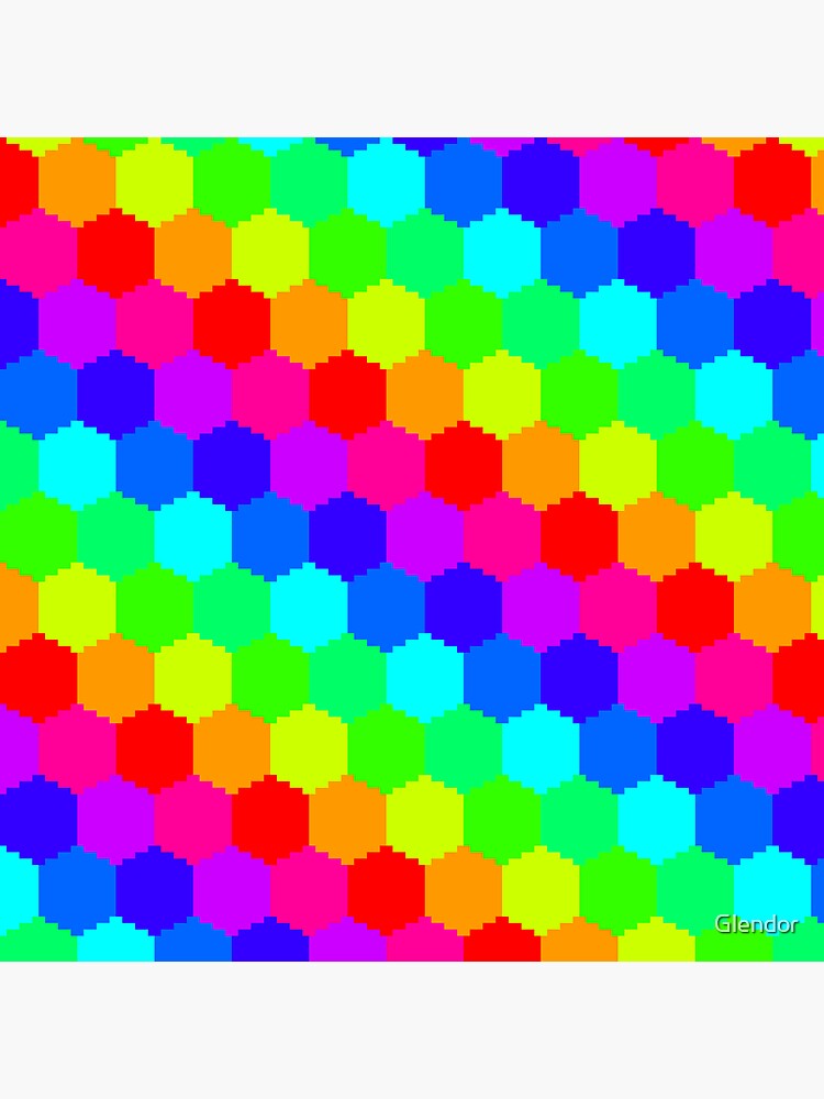 "Pixel Hex Rainbow" Sticker for Sale by Glendor | Redbubble
