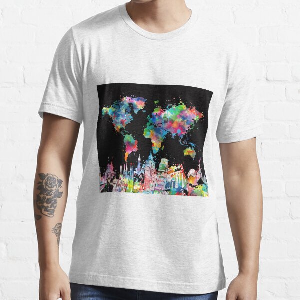 "world map" T-shirt for Sale by BekimART | Redbubble | map of the world ...