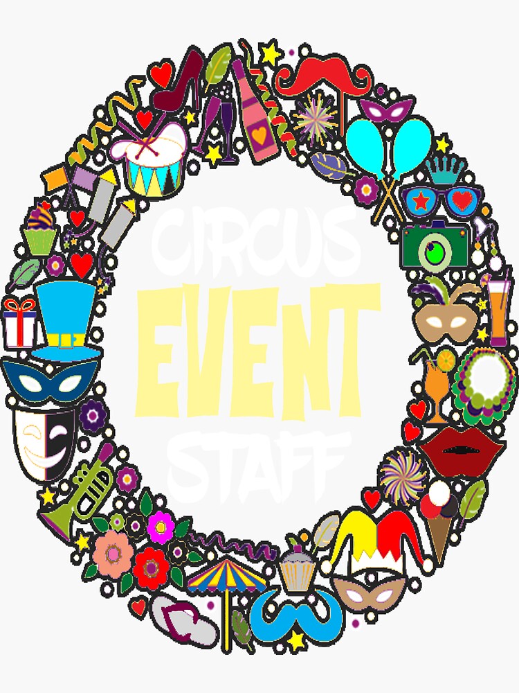"circus event staff" Sticker for Sale by Beshr93 | Redbubble