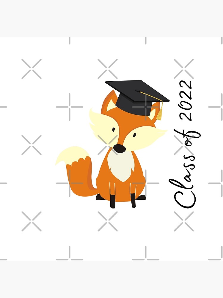 "Cute Fox Graduate Design- Graduation Class of 2022" Art Print for Sale ...