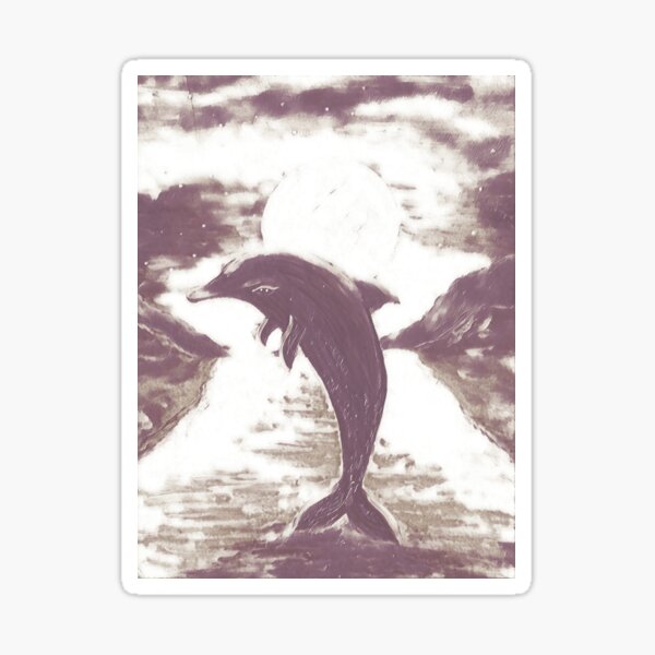 "Dolphin, edited acrylic illustration by artist MariDani Art, #7 ...