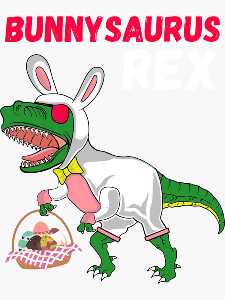 "Bunnysaurus Rex " Sticker for Sale by MayLittles | Redbubble