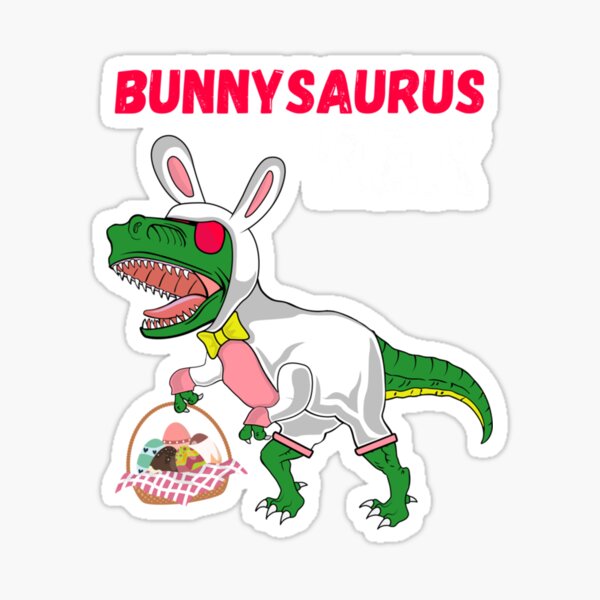 "Bunnysaurus Rex " Sticker for Sale by MayLittles | Redbubble