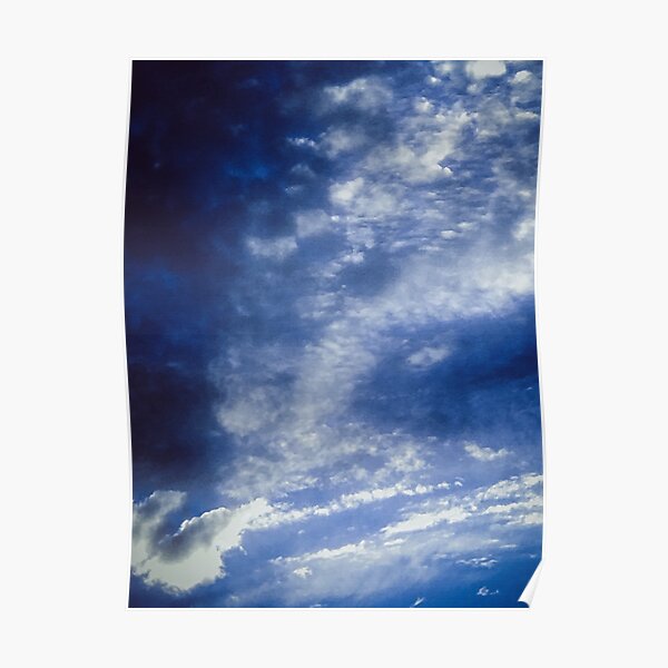 "Dazecore Grunge Aesthetic Dark Blue Sky" Poster for Sale by sielexis ...