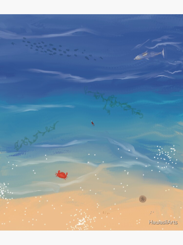 "Beach scene " Sticker for Sale by HawasliArts | Redbubble