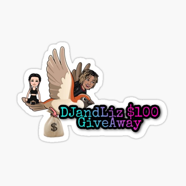 "DJandLIZ $100 CashApp Promotion" Sticker by Selvon | Redbubble