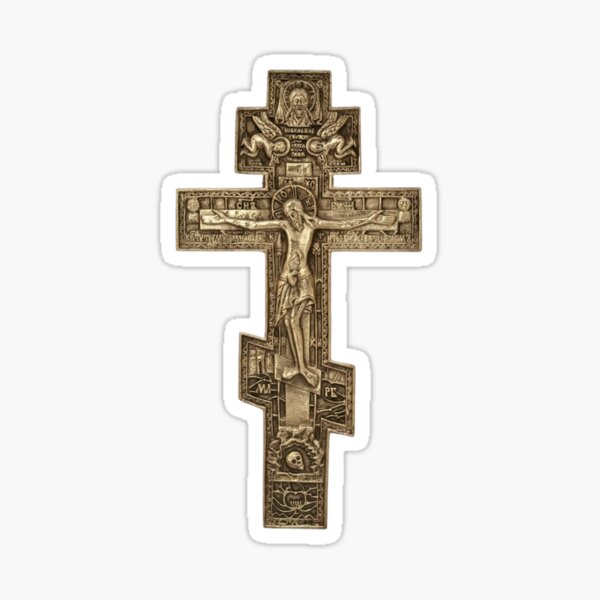 "Orthodox cross, Byzantine cross" Sticker for Sale by ADMG | Redbubble
