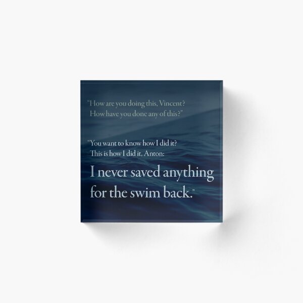 "Gattaca — The Swim Back" Acrylic Block for Sale by widdart | Redbubble