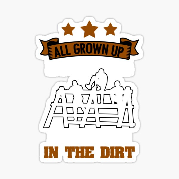 "All Grown Up Funny Mud Run Race For A Cross Country Runner" Sticker by ...