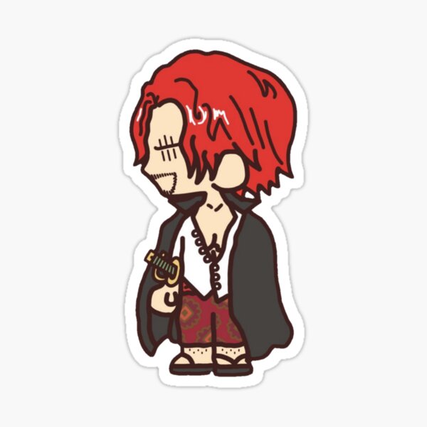 "Shanks - One piece" Sticker for Sale by Aeyssa | Redbubble