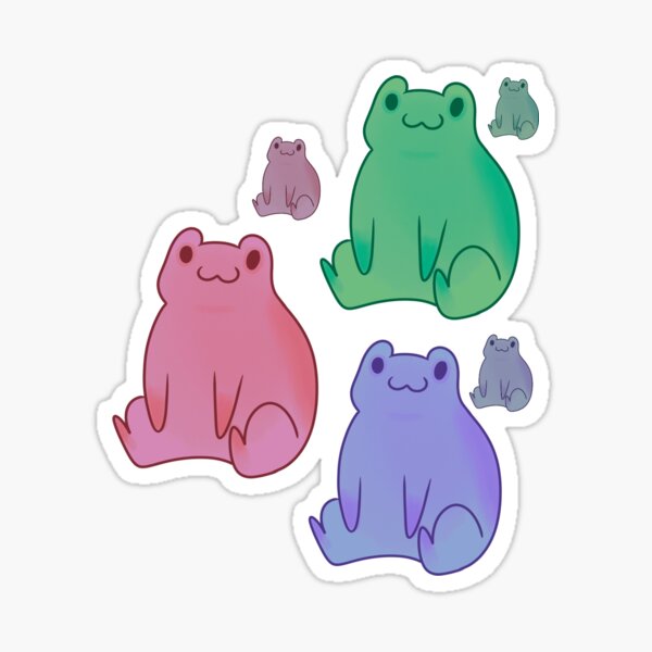"Cute frogs" Sticker for Sale by emmaffion | Redbubble