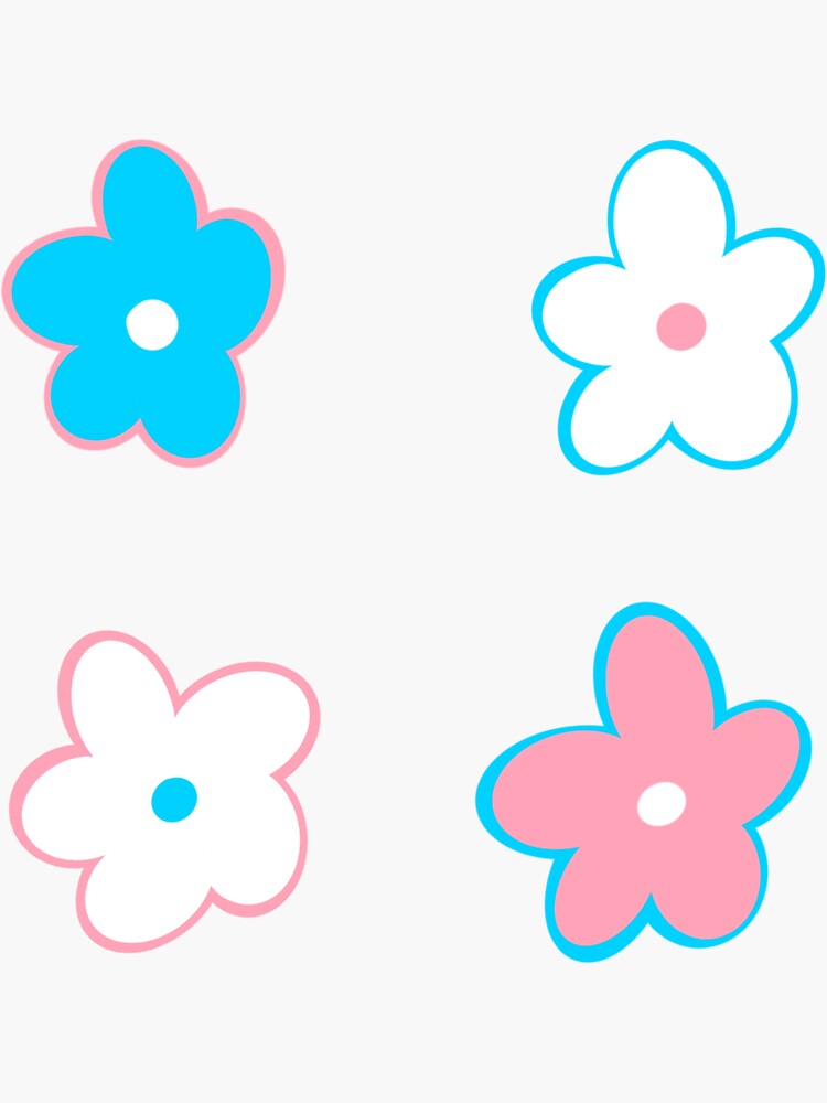 "Subtle Transgender Pride Flower Pack" Sticker for Sale by ...