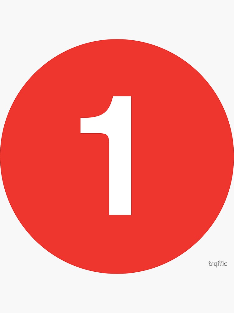 "NYC 1 Train " Sticker for Sale by trqffic | Redbubble