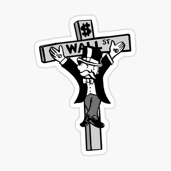 "Money man wall street" Sticker for Sale by alexsdrawingsco | Redbubble