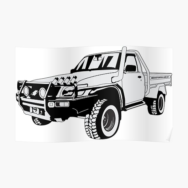 "Nissan GU Patrol Ute - Y61 " Poster for Sale by Monster4x4 | Redbubble
