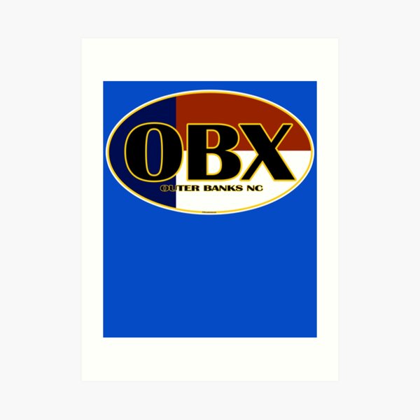 "OBX Outer Banks North Carolina Flag" Art Print by ThreadsNouveau ...