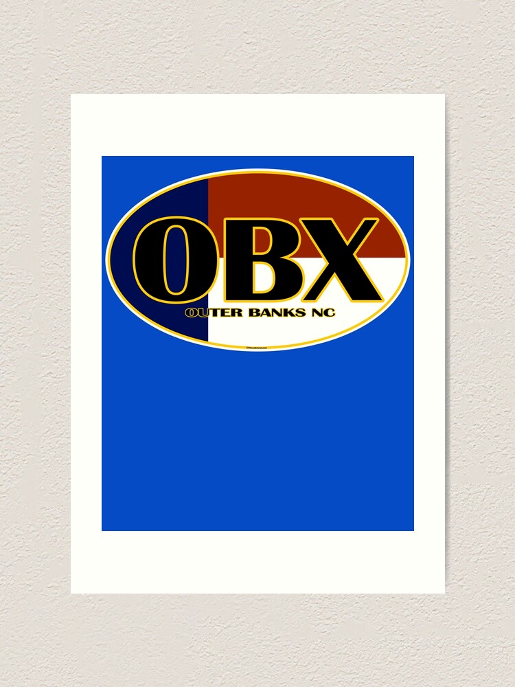 "OBX Outer Banks North Carolina Flag" Art Print by ThreadsNouveau ...