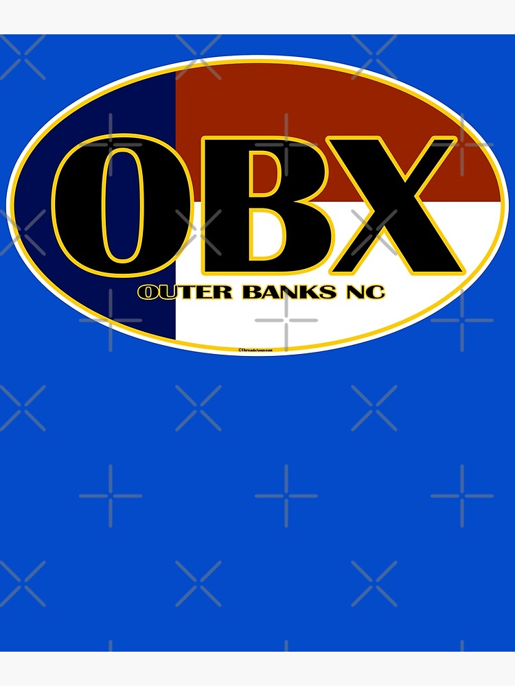 "OBX Outer Banks North Carolina Flag" Art Print by ThreadsNouveau ...