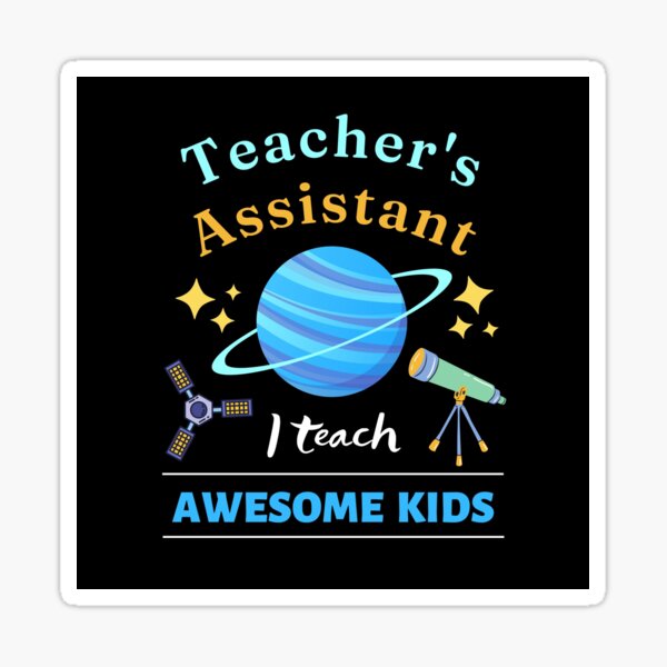 Pegatina «Asistente del maestro Enseño a niños increíbles El mejor ...