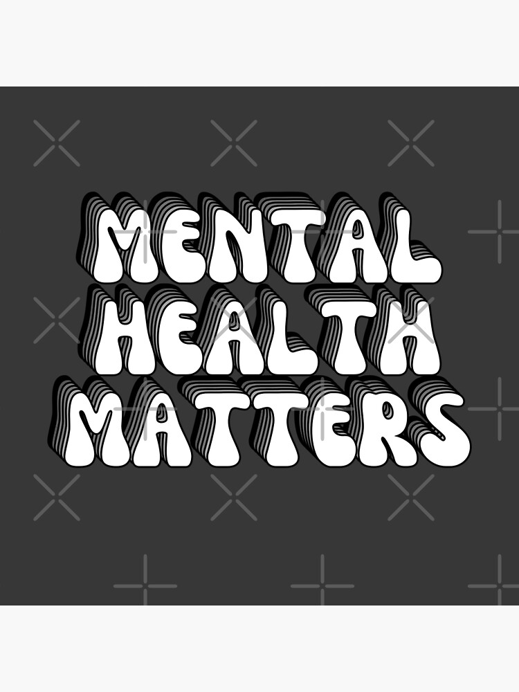 Póster «La salud mental importa (gradiente en blanco y negro ...