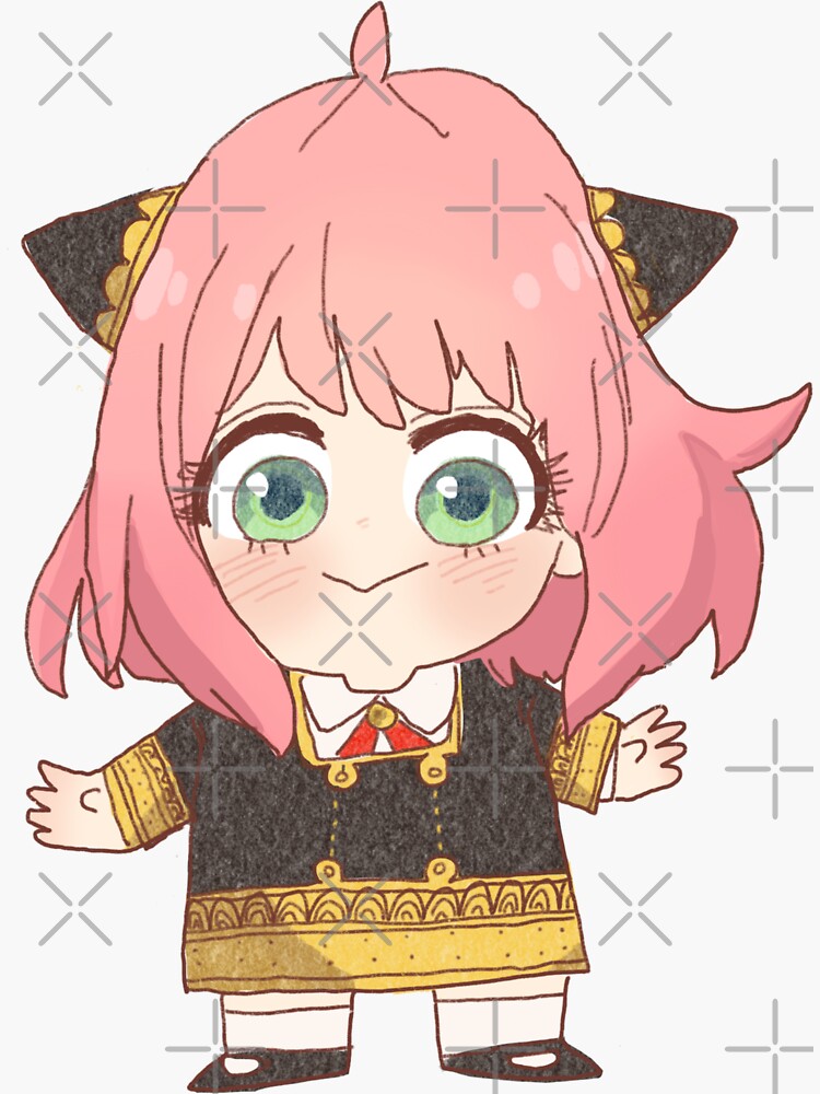 "Anya chibi" Sticker for Sale by Purinpan-art | Redbubble